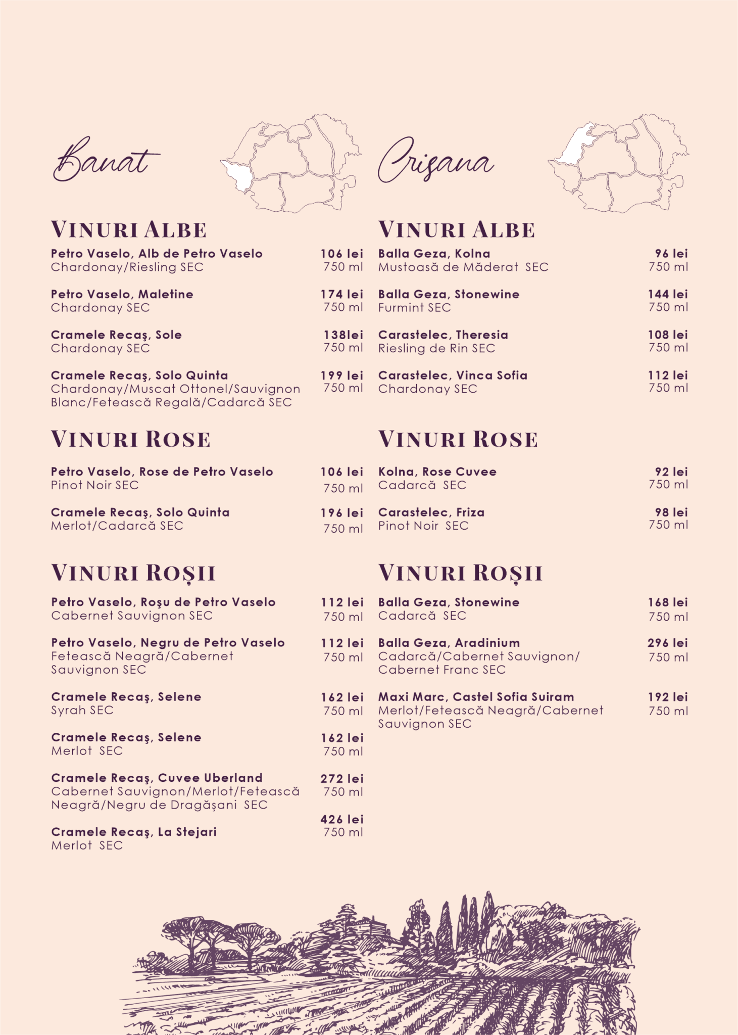 Meniu restaurant - WineMood